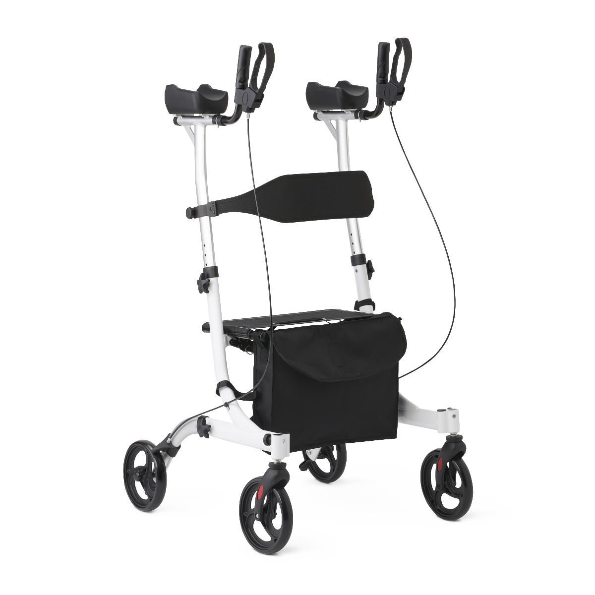 Medline Upright Aluminum Rollator 300lbs White 1Ct