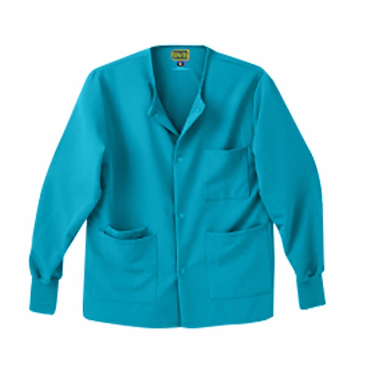 Lincoln ave Unisex Stretch Scrub Jacket Teal Size 2XL