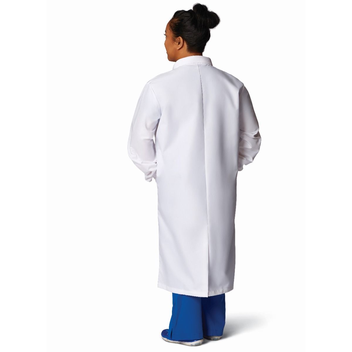 Medline Unisex Snap Lab Coat with Cuffs White XS 1Ct