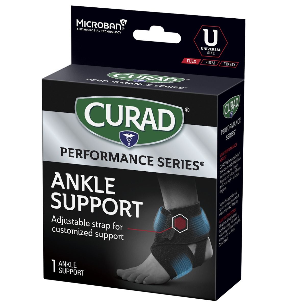 CURAD Performance IRONMAN Ankle Wrap with Open Heel 1Ct