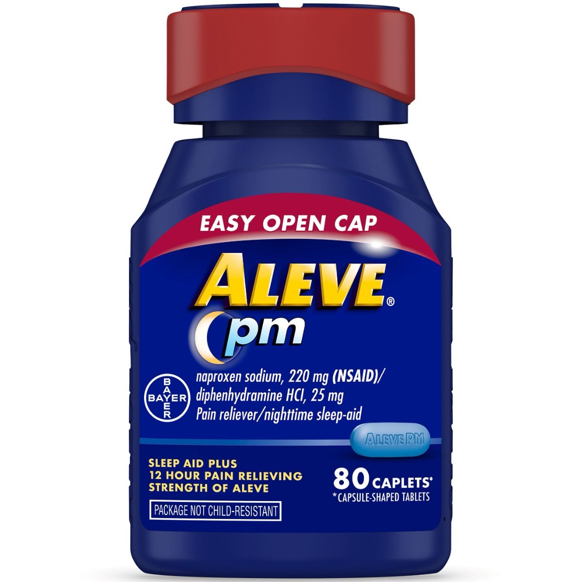 Aleve PM Pain Reliever/Sleep Aid Caplets with Soft Grip Arthritis Cap ...