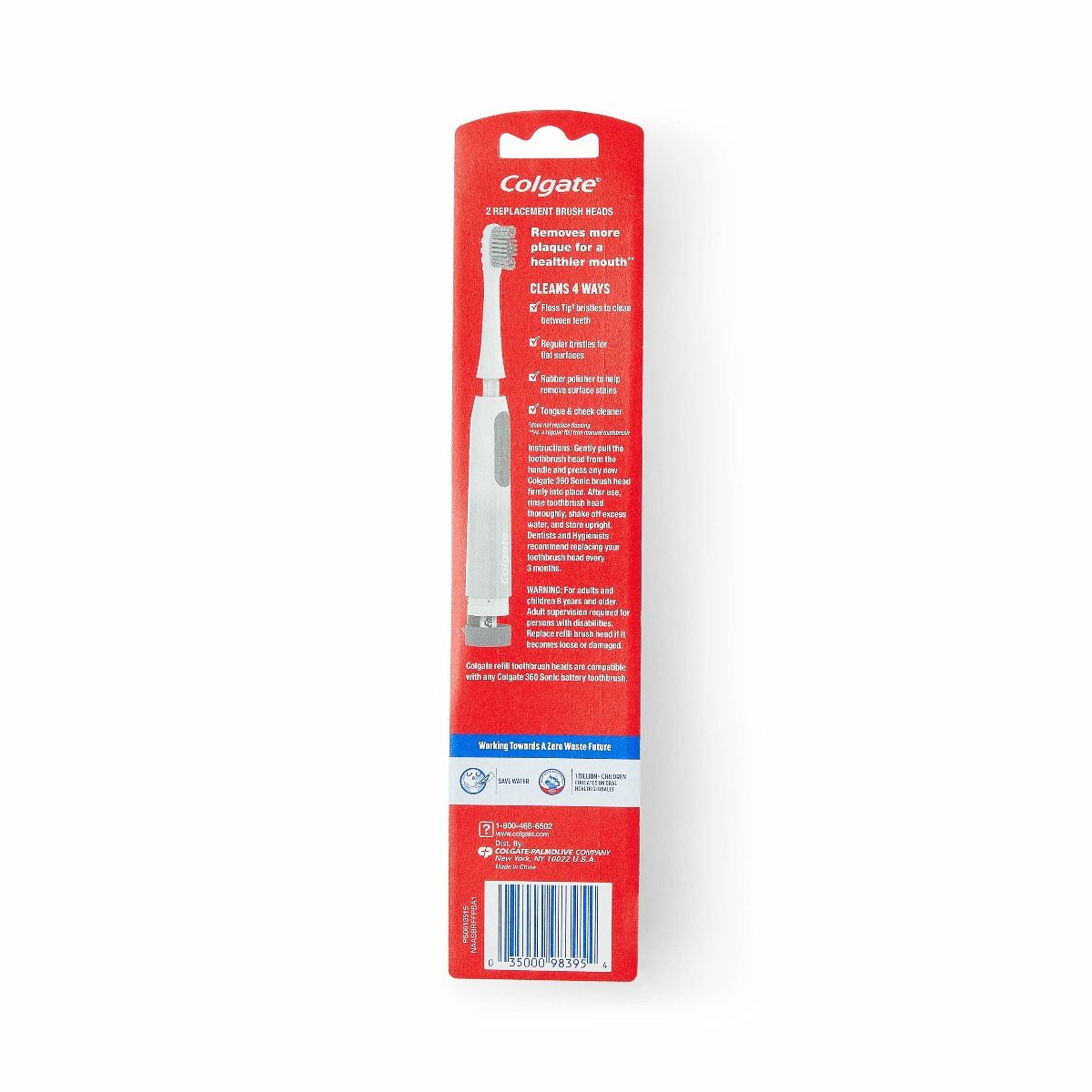 Colgate 360 Sonic Replacement Brush Heads Soft 2Ct