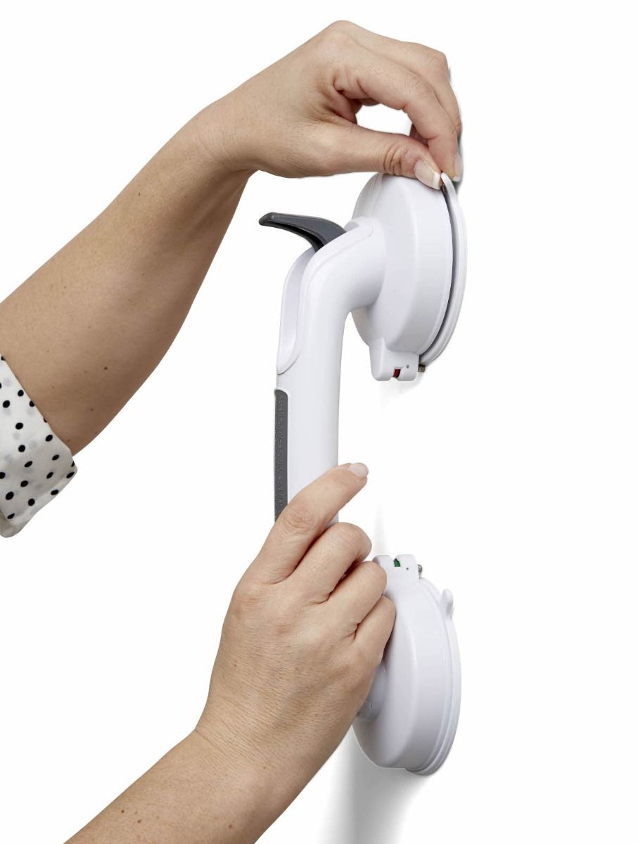 Medline 12in Bathroom Suction Grab Bar 3Ct