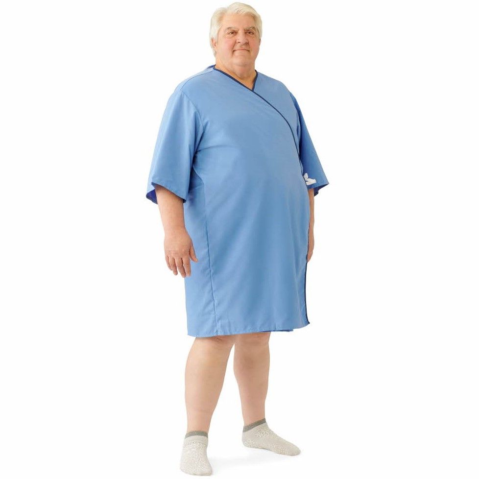 Medline Front-Opening Exam Patient Gown Size 2XL/3XL 1Ct