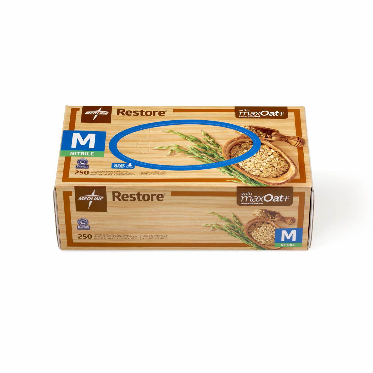 Medline Restore Nitrile Exam Gloves maxOat+ M 2500Ct