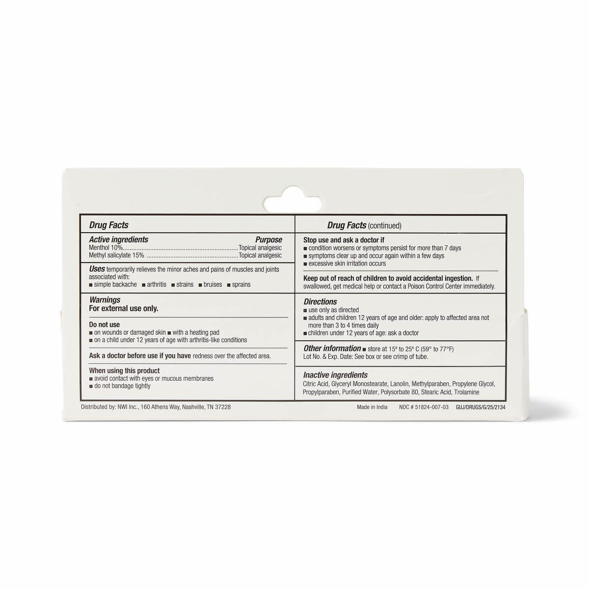 Ultra Strength Muscle Rub Cream 3oz 1Ct