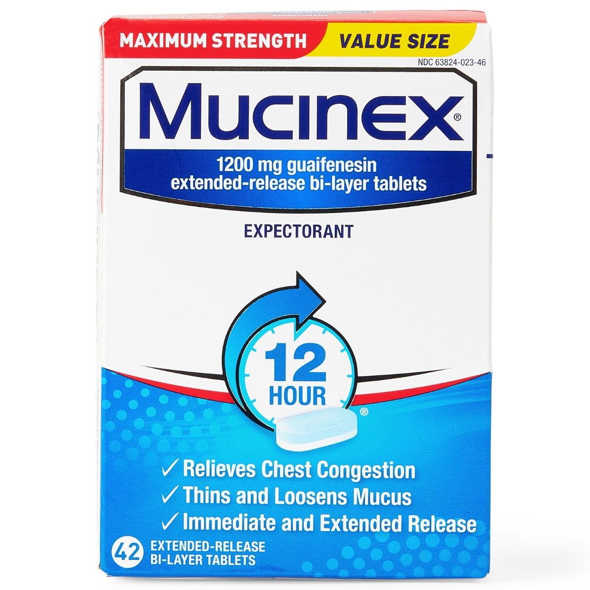 Mucinex Extended Relief, 1200mg, 42Ct