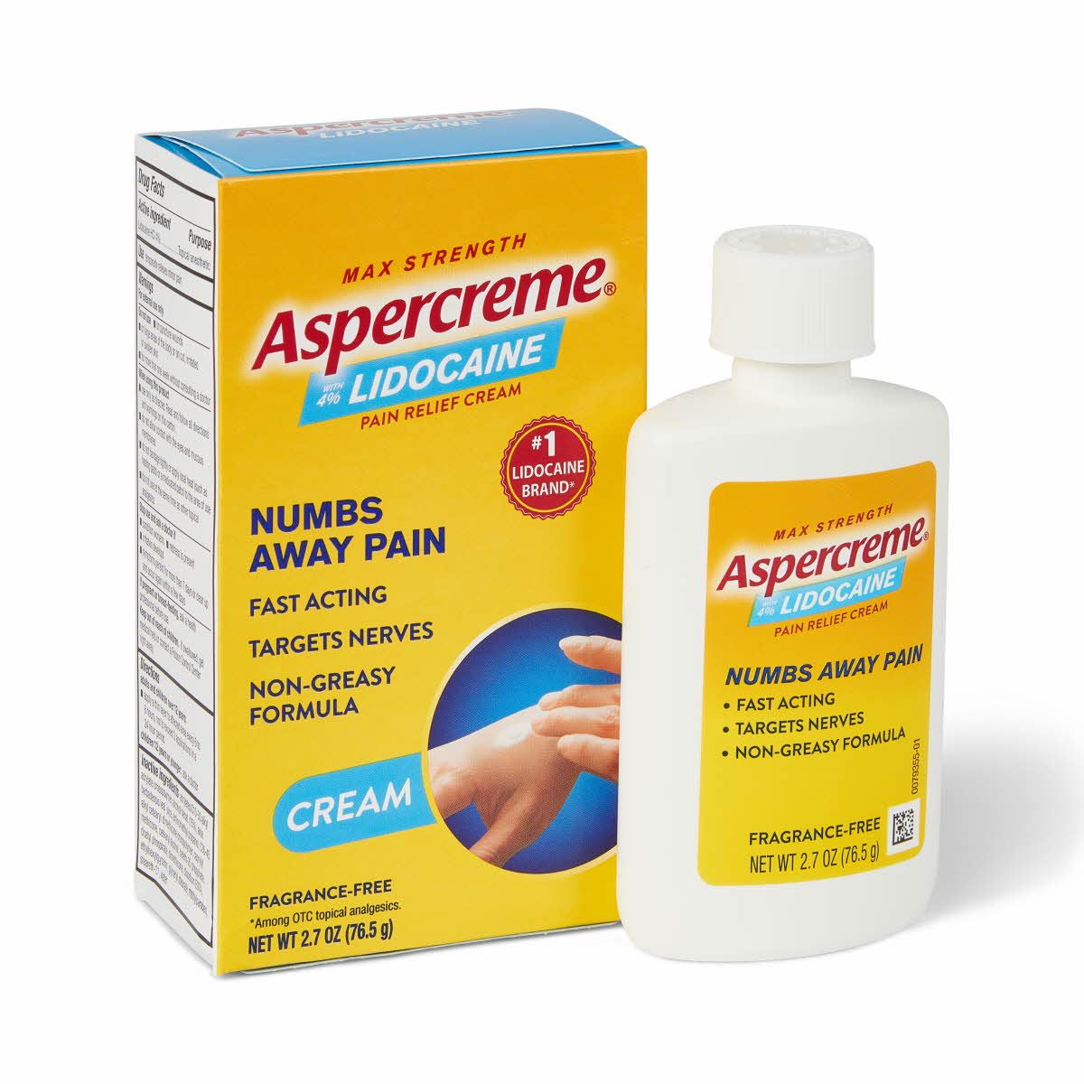 Aspercreme with Lidocaine Pain Relieving Cream 2.7oz 1Ct