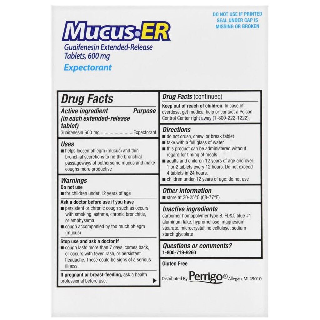 GoodSense Mucus ER Guaifenesin Extended Relief Tablets 600mg 40Ct