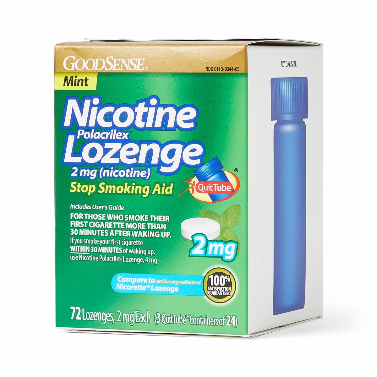 GoodSense Nicotine Polacrilex Lozenges 2mg 72Ct
