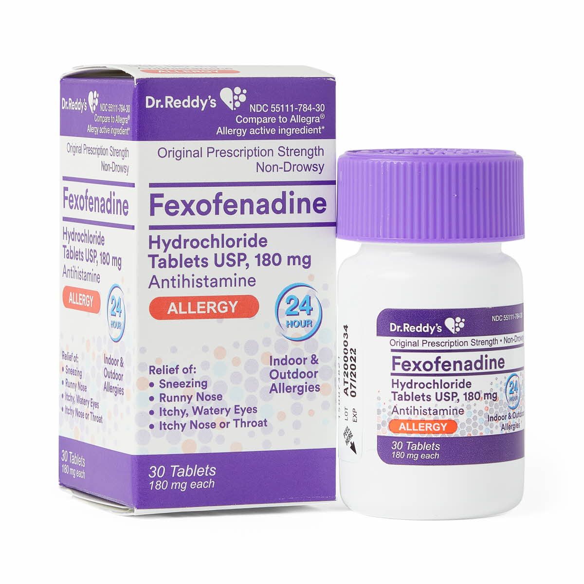 Fexofenadine 24-Hour Allergy Relief Tablet 30Ct
