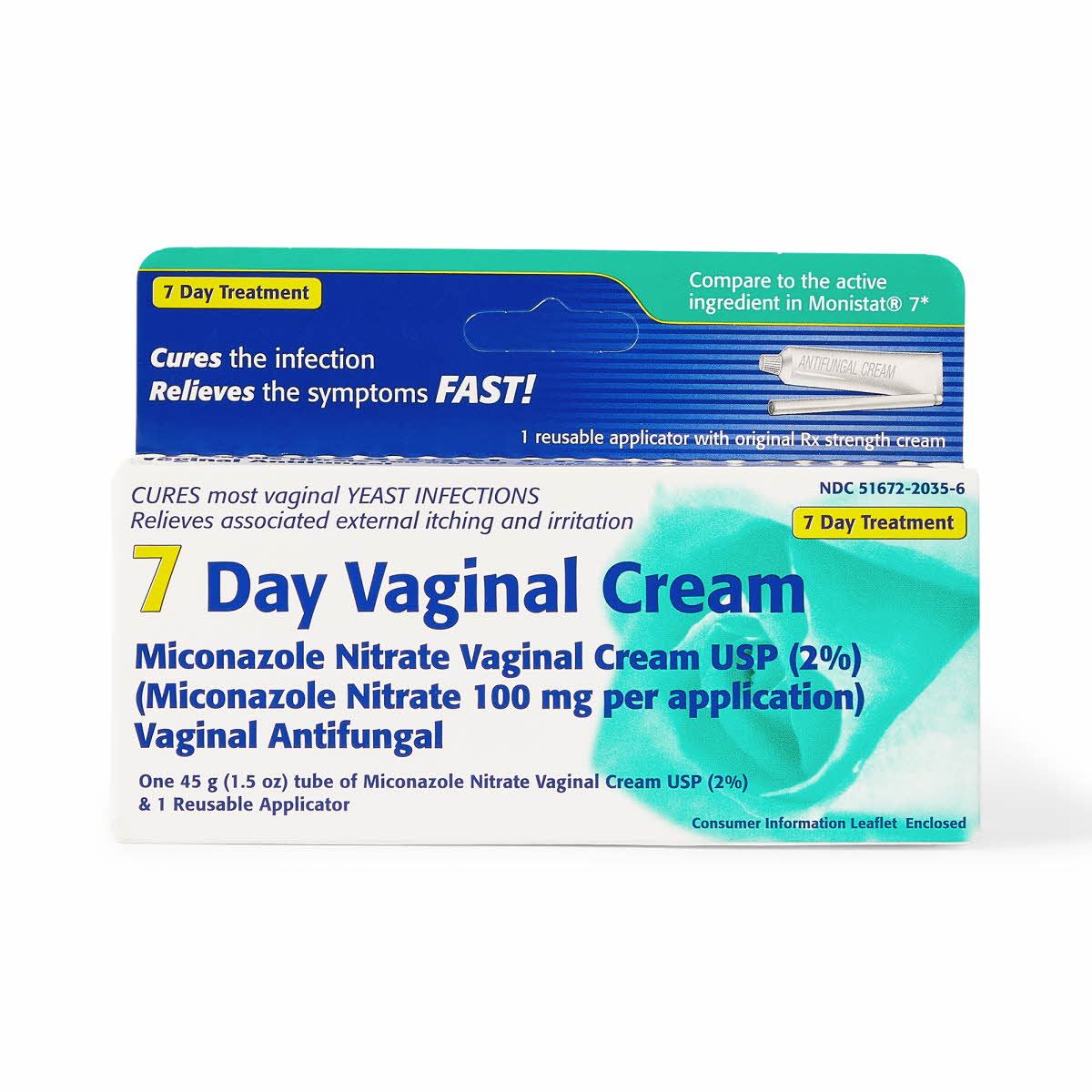 Miconazole Nitrate 2% 7-Day Vaginal Cream With Applicator