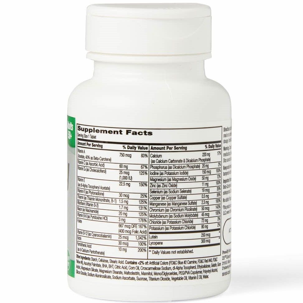 21st Century Sentry Senior Multivitamin Mineral Tablet 60Ct