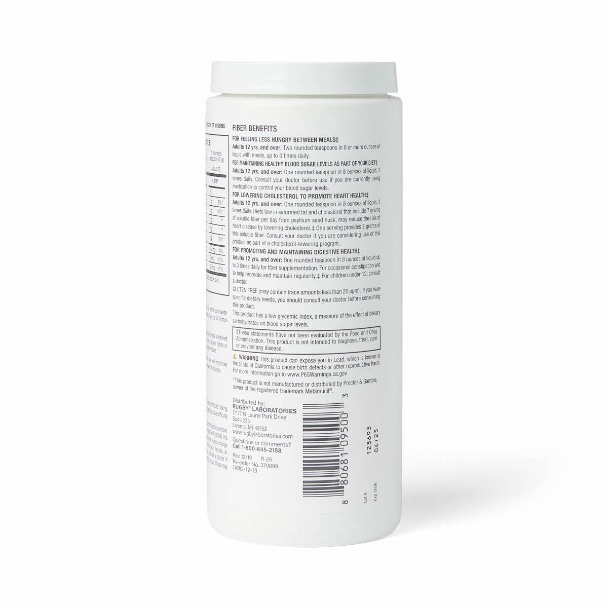 Natural Psyllium Fiber Powder Supplement 13oz 1Ct