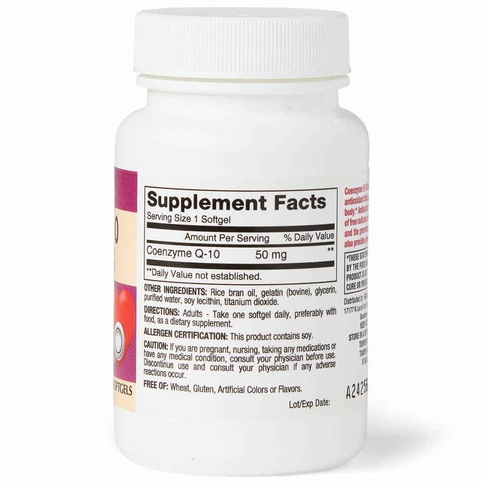 Coenzyme Q10 Softgel 50mg 30Ct