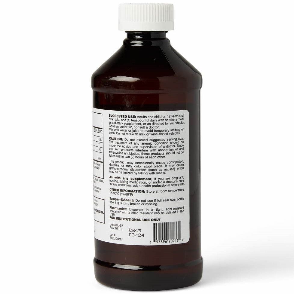 GeriCare Ferrous Sulfate Iron Supplement Elixir 16oz 1Ct