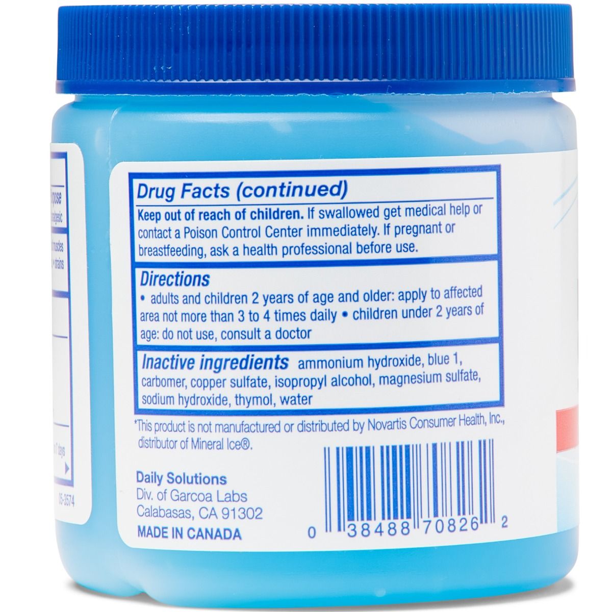 Menthol 2% Gel 8 oz. 1 Count