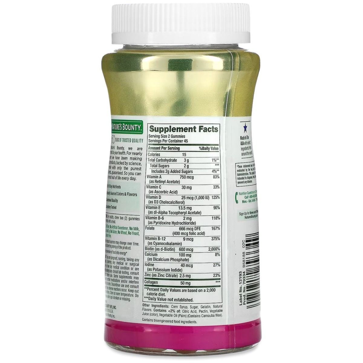 Nature's Bounty Women's Multivitamin Gummies With Collagen 90Ct