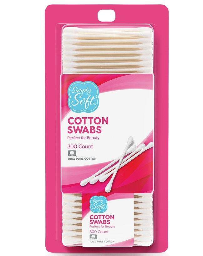 Simply Soft Cotton Swabs 300Ct