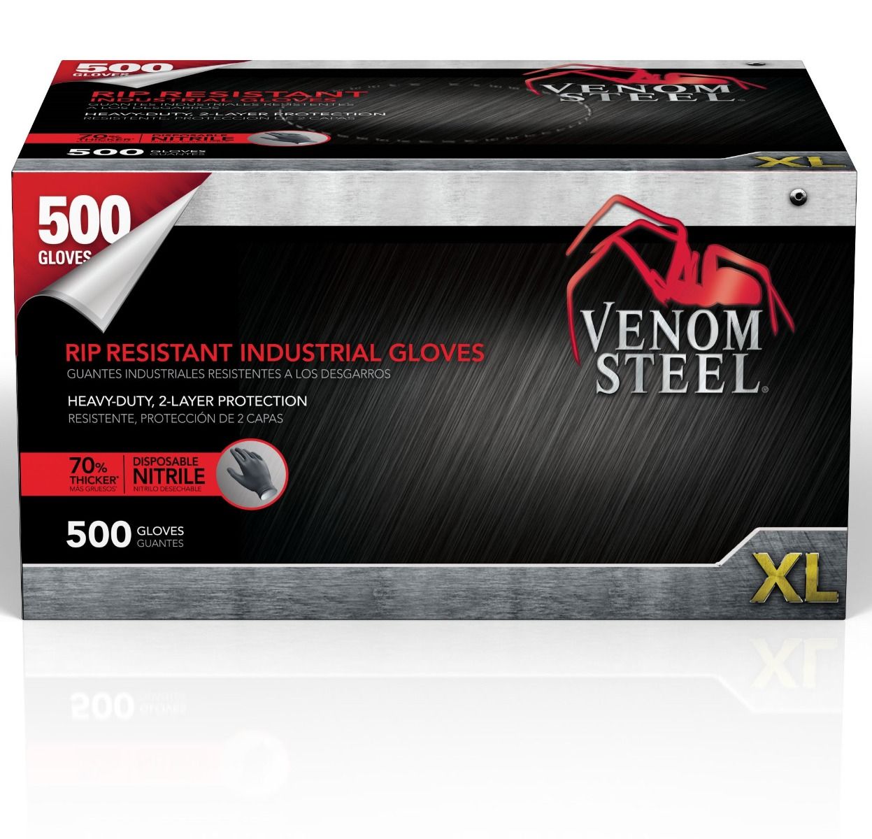 Venom Steel Nitrile Industrial Gloves XL 500Ct