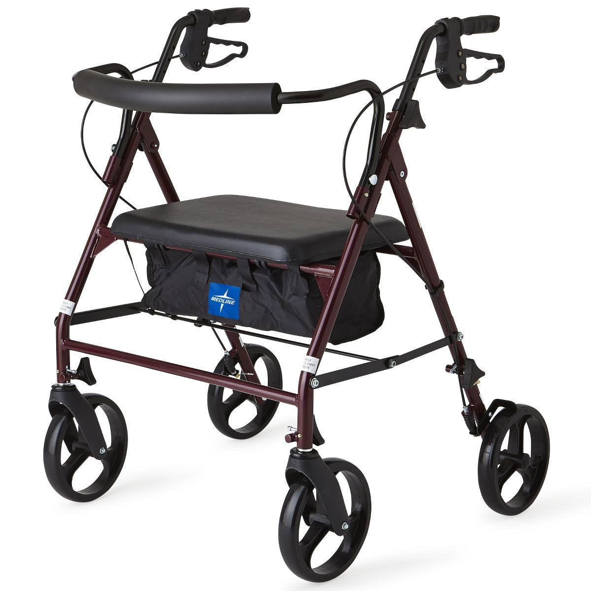 Medline Basic Steel Heavy-Duty Bariatric Rollator 1Ct