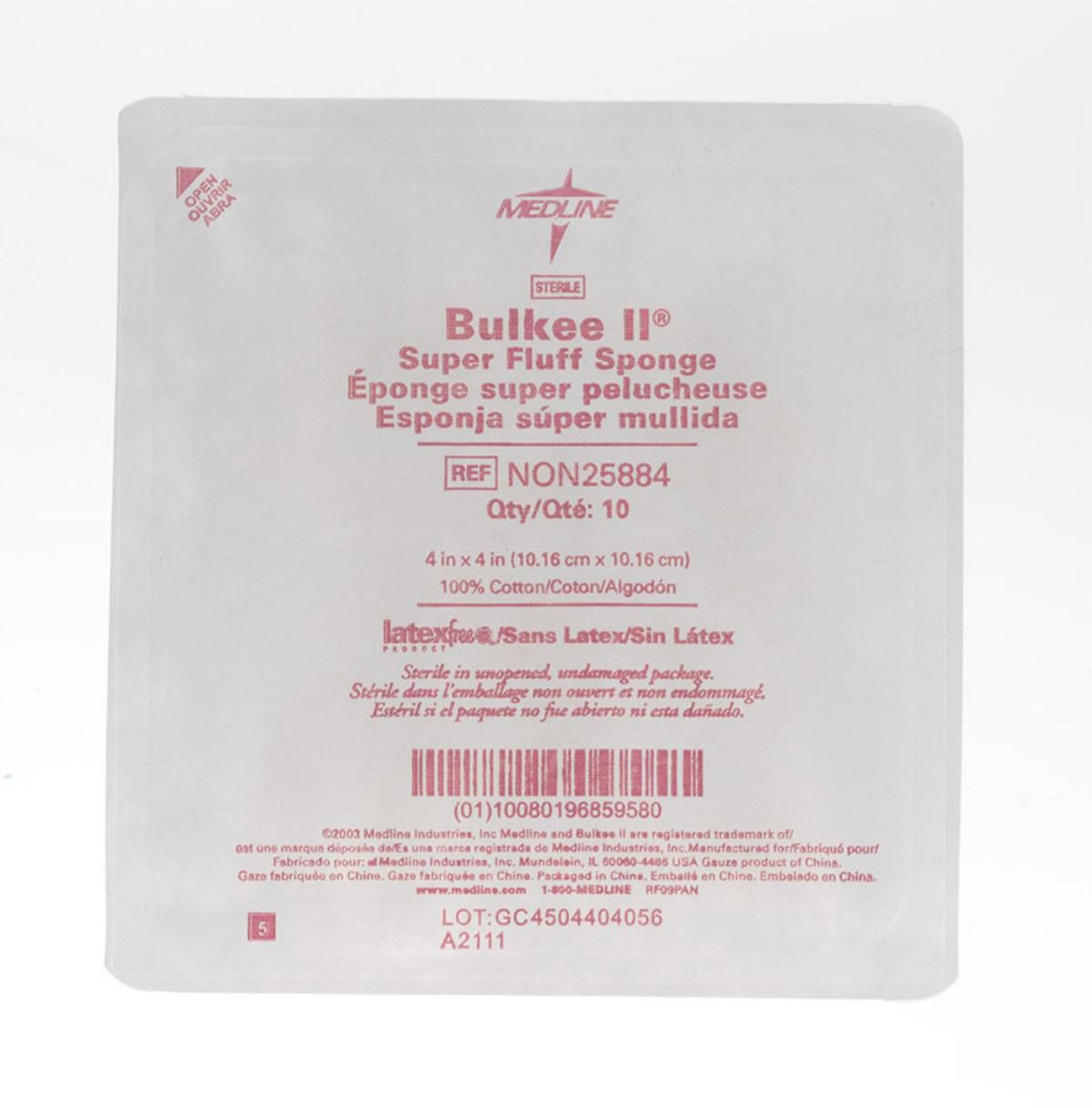 Medline St Bulkee II Fluff Gauze Sponge 4x4 1280Ct