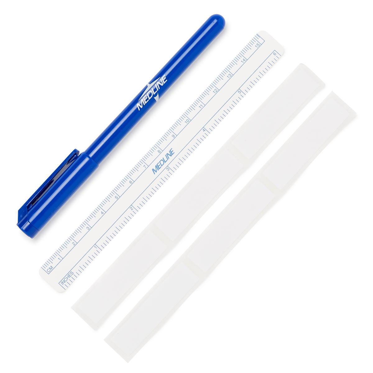 Medline St Skin Marker w Ruler Label Regular Tip 50Ct