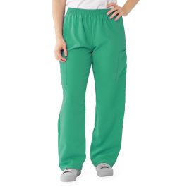 PerforMAX Unisex Elastic Waist Scrub Pants, Size S Tall Inseam, Jade