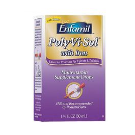 Poly-Vi-Sol with Iron Multivitamin Supplement Drops, 50 mL