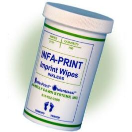Infa-Print Inkless Imprint Wipes for Baby Feet 100Ct