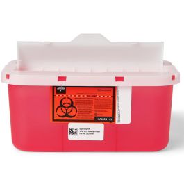 Medline Wall-Mount Sharps Container 1-Gallon Red 1Ct