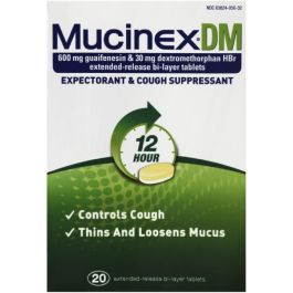 Mucinex DM 12-Hr Expectorant & Cough Tablet 20Ct
