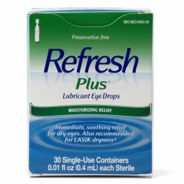 Refresh Plus Lubricant Eye Drops Single Containers 30Ct