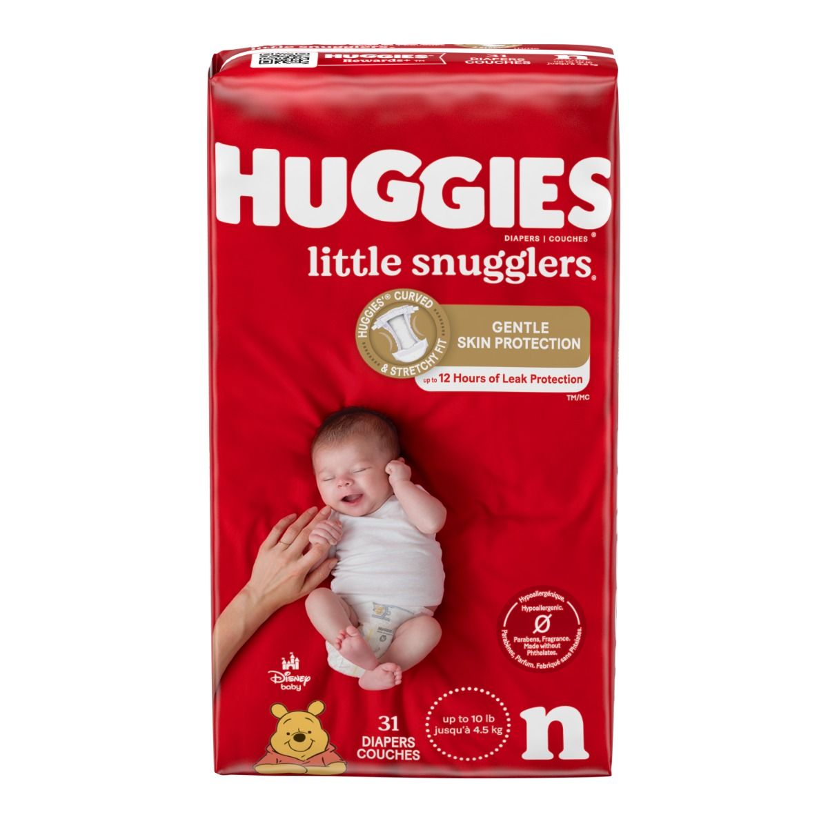 Huggies Little Snugglers Baby Diaper Size N 124Ct
