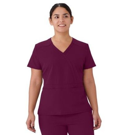 AVE - Staten 4865 Women's 2 Pocket Scrub Top Wine Size L