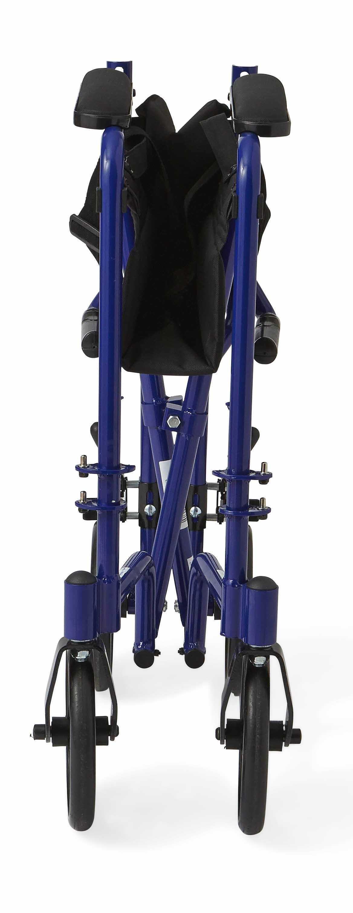 Medline Basic Aluminum Transport Chair 8in Blue 1Ct