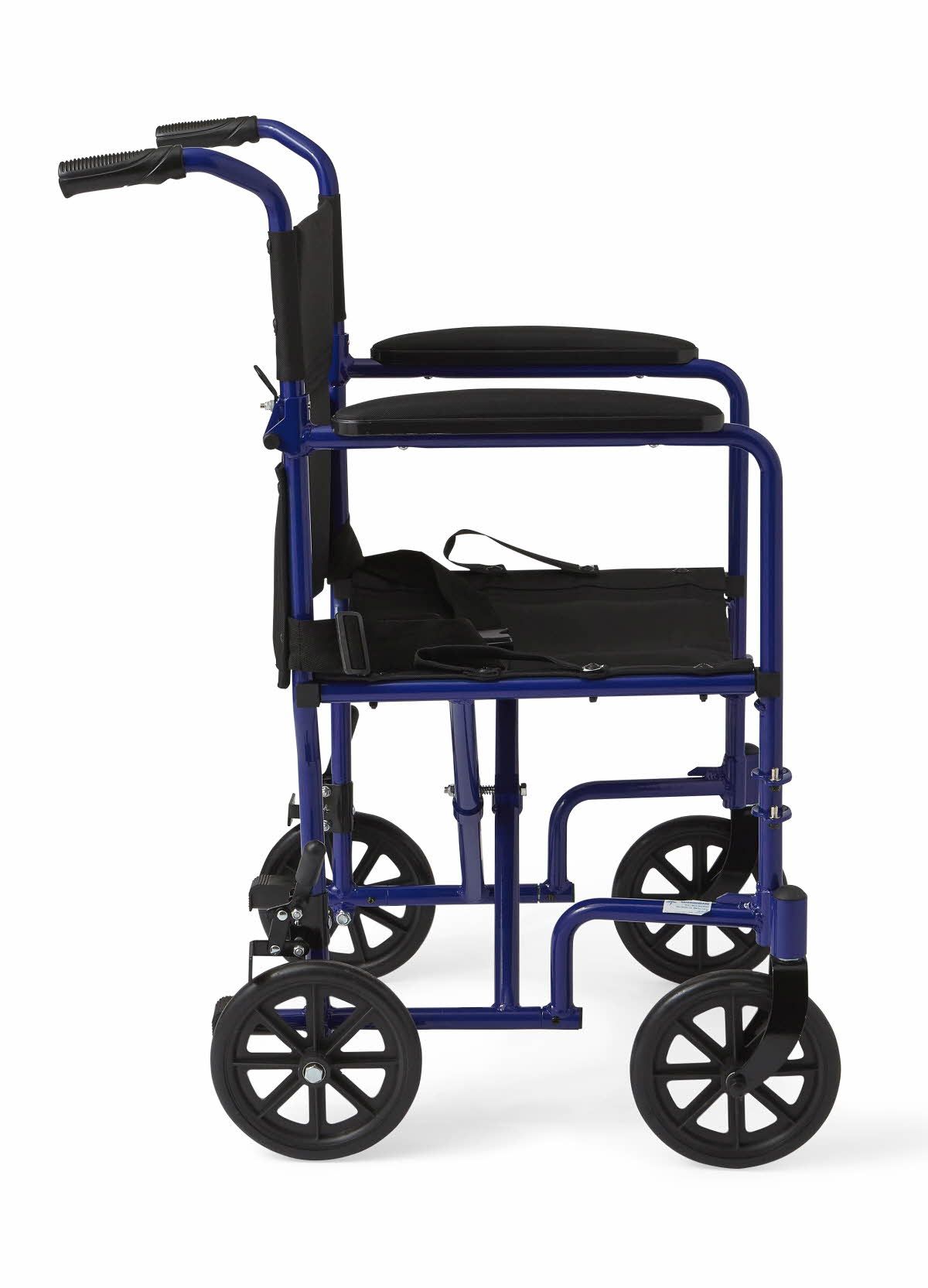Medline Basic Aluminum Transport Chair 8in Blue 1Ct