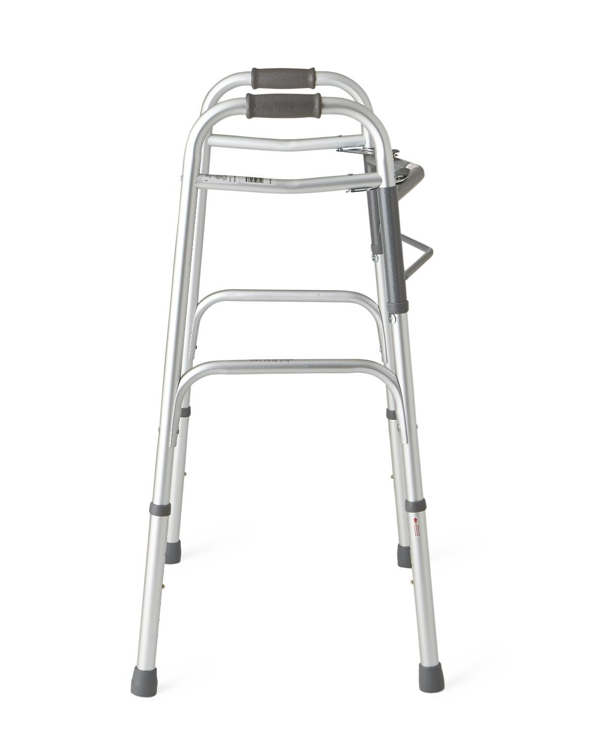 Medline Basic 2-Button Aluminum Folding Walker 1Ct