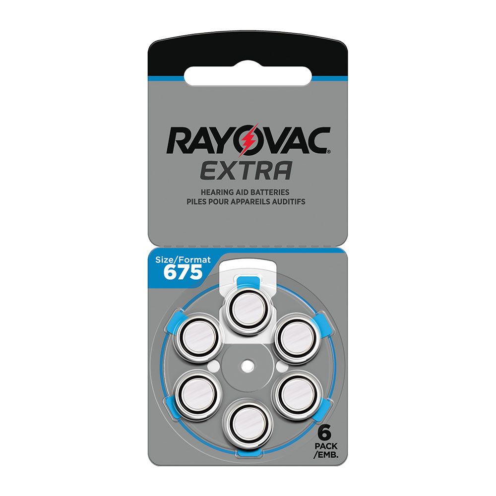 Rayovac Hearing Aid Batteries Size 675 6Ct