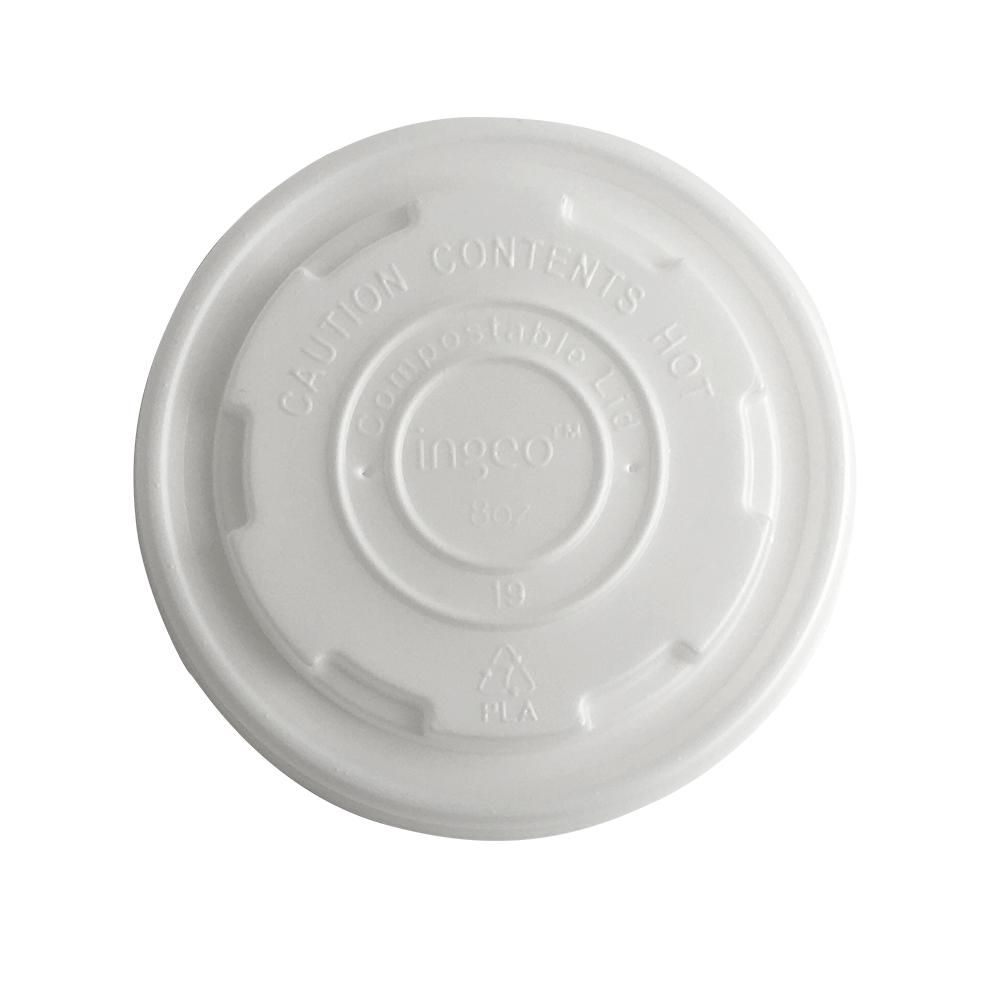 Compostable CPLA Lid for 8oz Containers 1000Ct