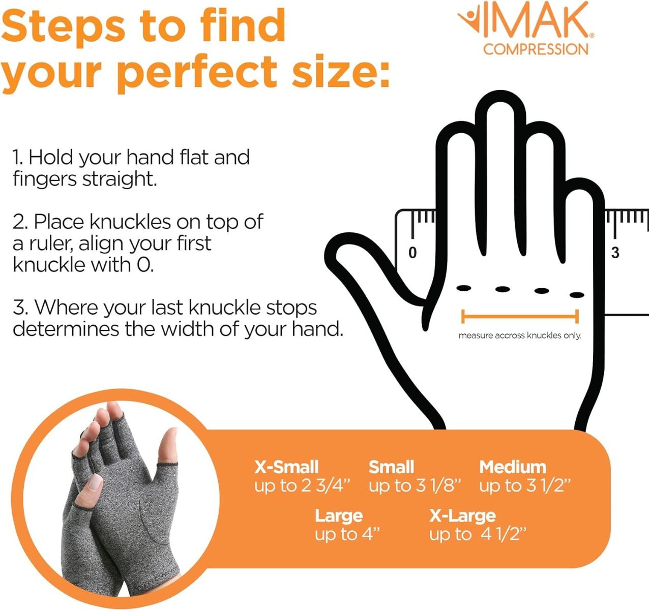 IMAK Open-Finger Arthritis Compression Gloves Size XL 1Pair