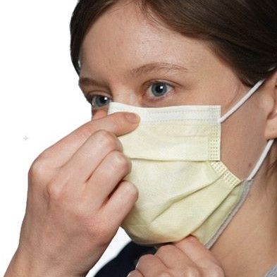 Cardinal Health ASTM Level 1 Yellow Face Mask 50Ct