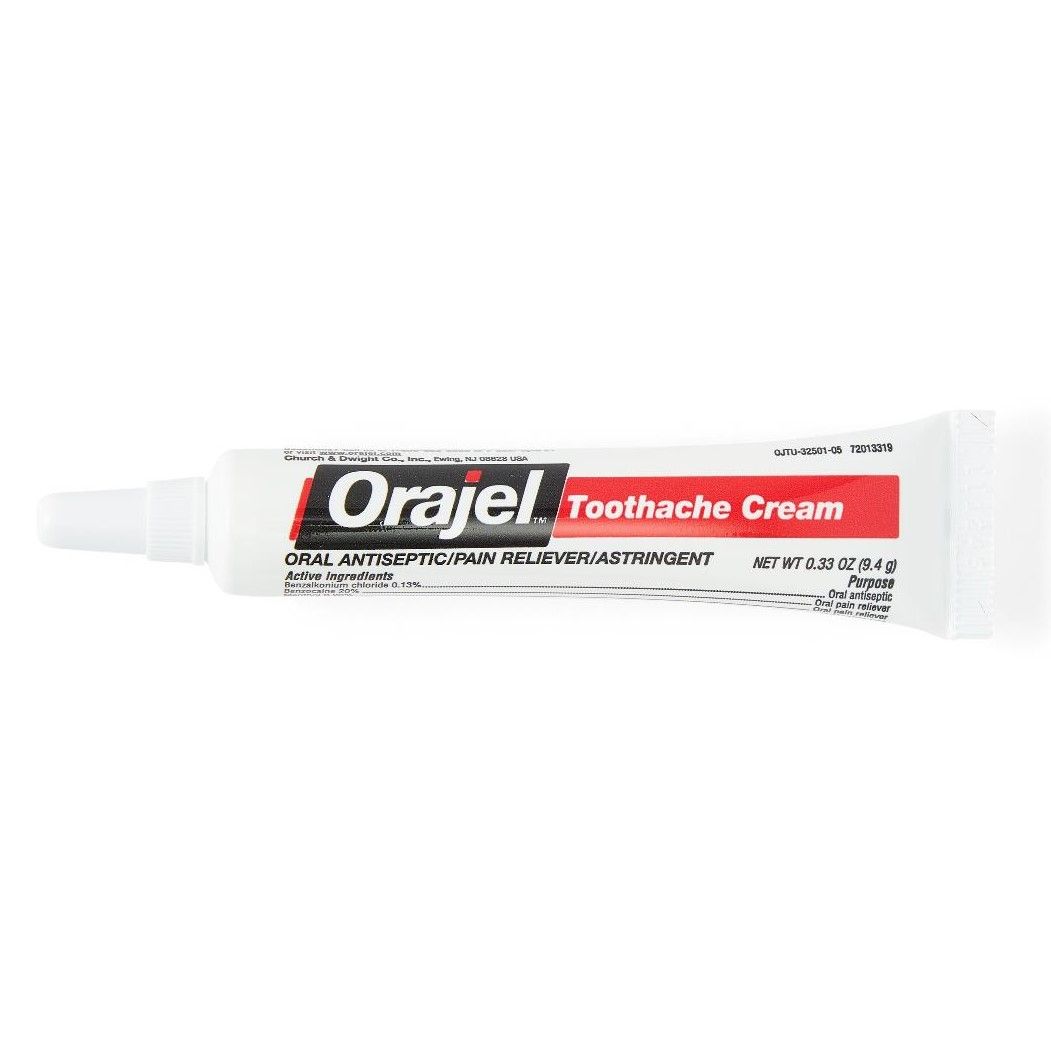 Orajel 4x Cream for Teeth and Gums 0.33oz 24Ct