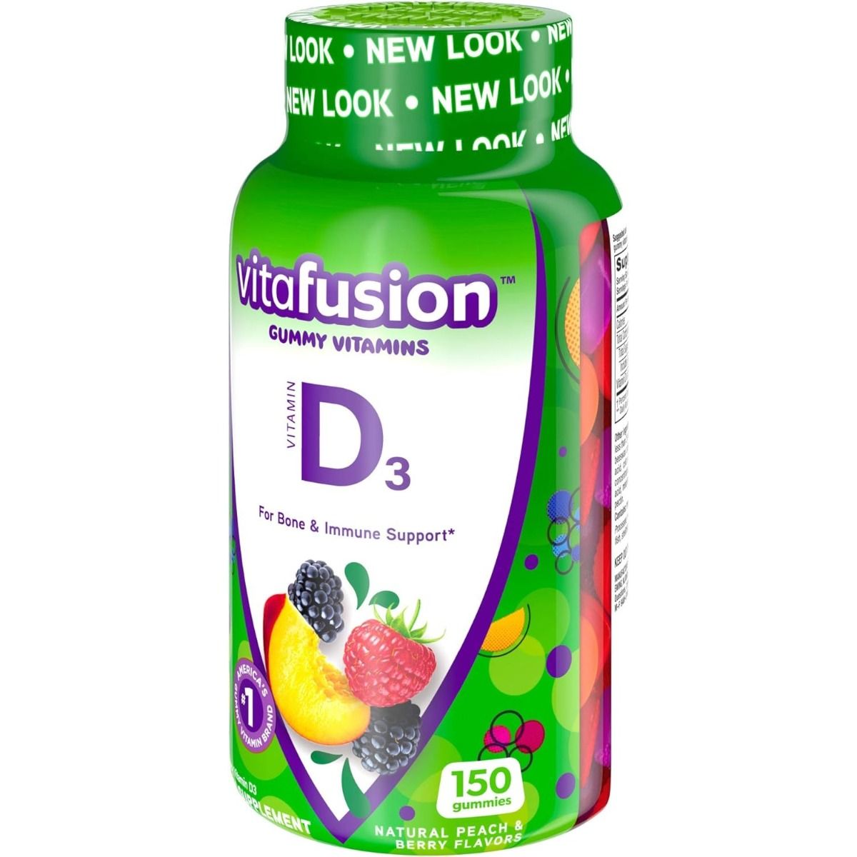 Vitafusion Vitamin D3 Gummy Vitamins for Bone and Immune System Support ...