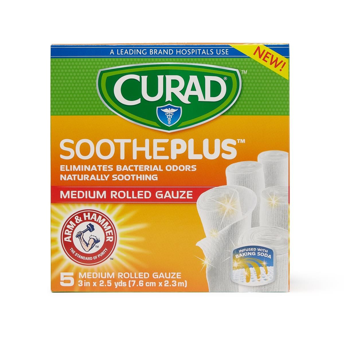 CURAD Prosorb Rolled Gauze 3x2.5 3Ct