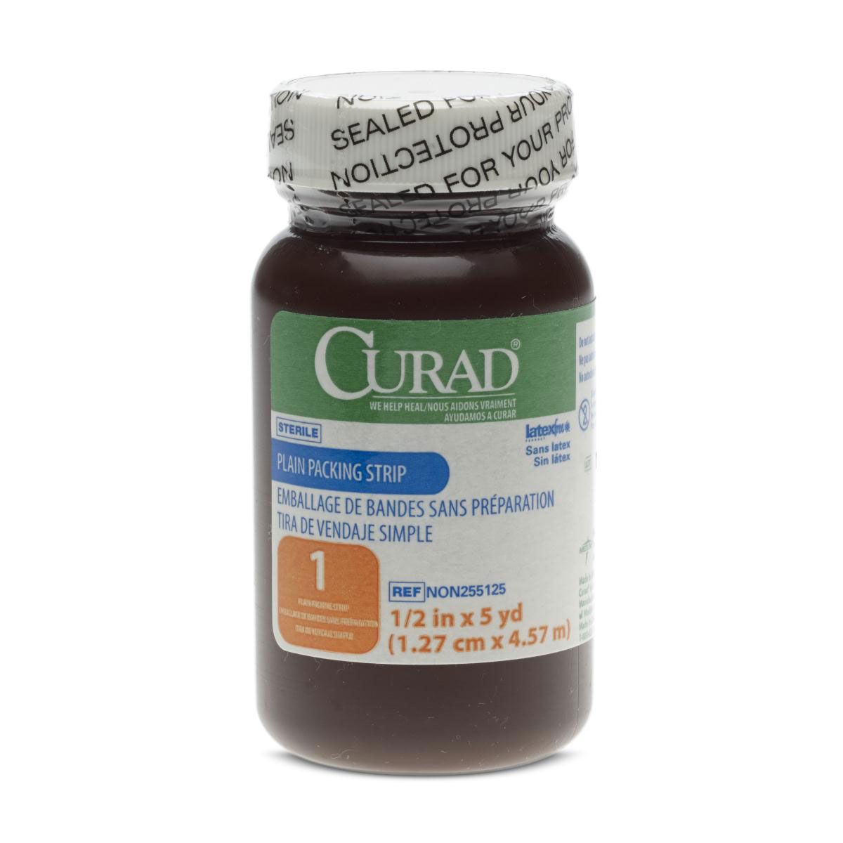 CURAD Sterile Plain Packing Strip 0.5in x 5yd 1Ct