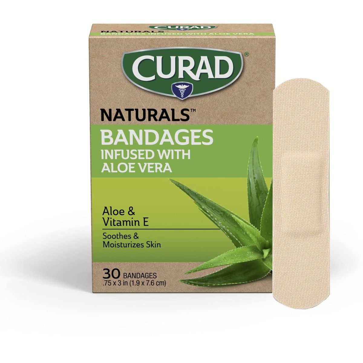 Curad Natural Bandages 30Ct