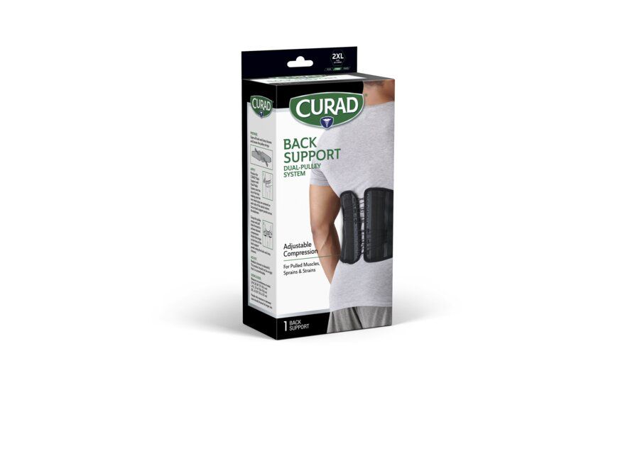 CURAD Back Supports with Dual-Pulley System 2XL 4Ct