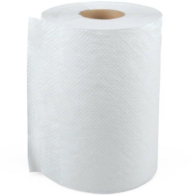 Standard Paper Towel Roll, White, 10in x 800ft, Case of 6 Rolls