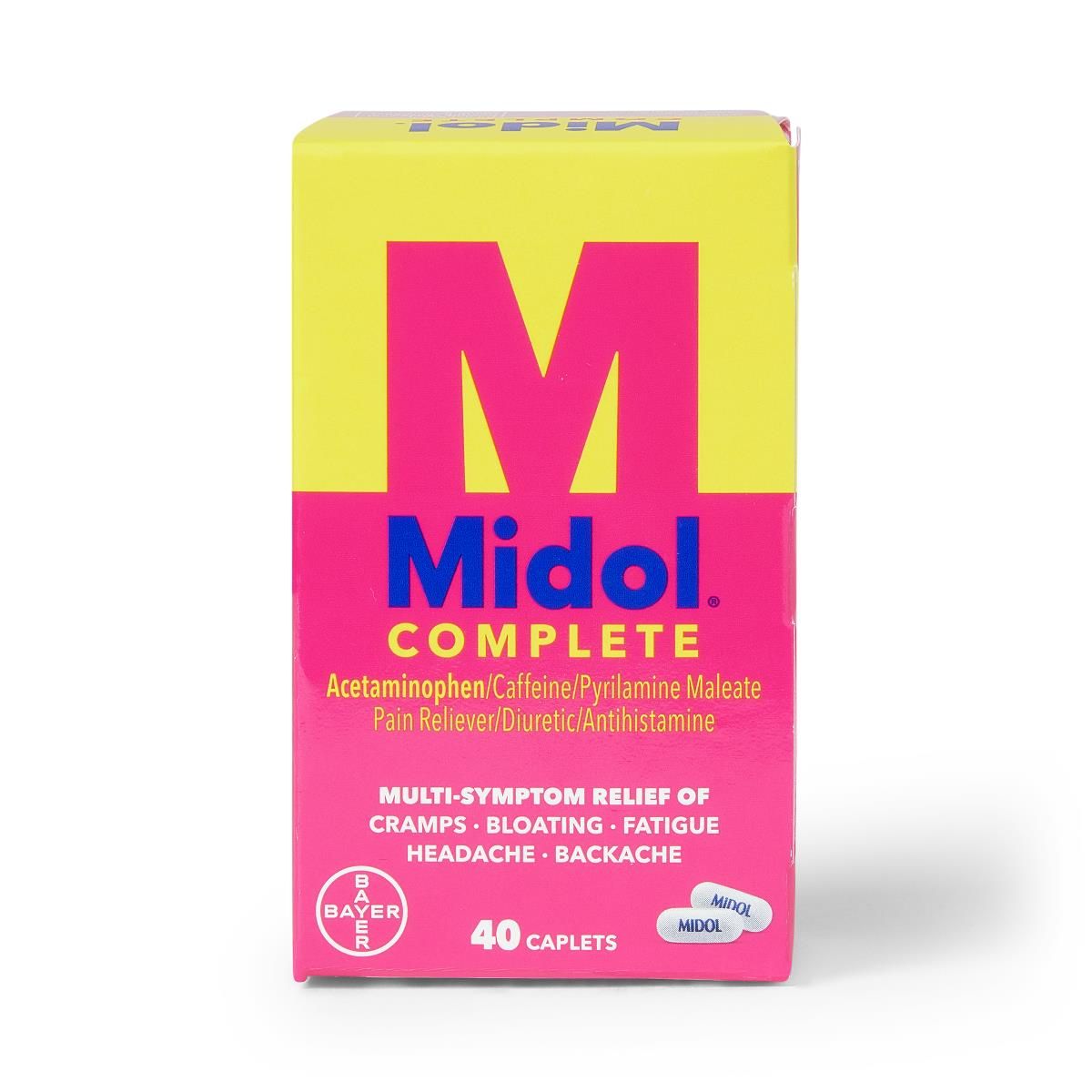 Midol Complete Menstrual Pain Relief Caplets, 40Ct